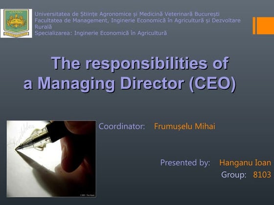Duties and Responsibilities | PDF