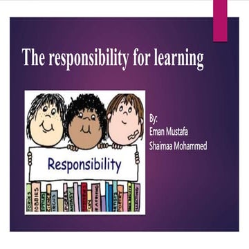 The responsibility for learning | PPTX