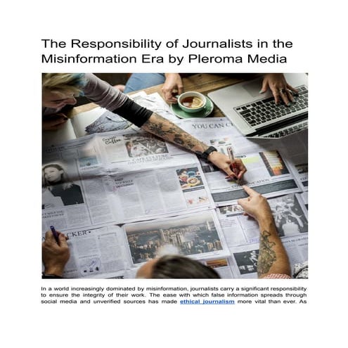 The Responsibility of Journalists in the Misinformation Era by Pleroma ...