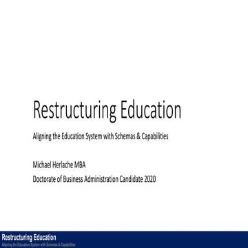 The Restructuring of Education | PDF