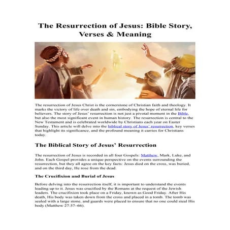The Resurrection of Jesus Bible Story, Verses & Meaning.docx