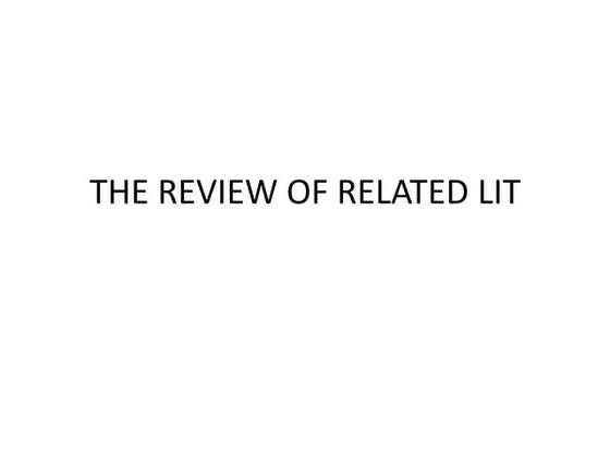 Lesson 14 writing coherent review of literature | PPT