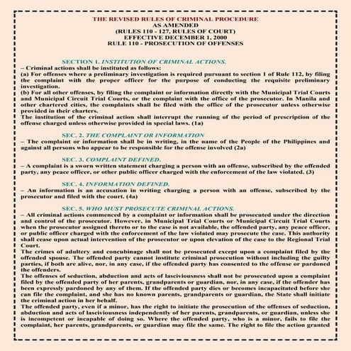 The revised rules of criminal procedure | DOCX