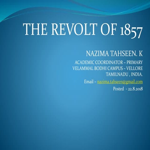 The revolt of 1857 | PPSX