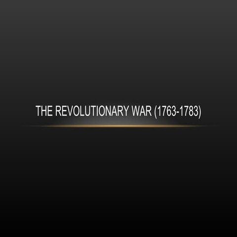 The American Revolution | PPT