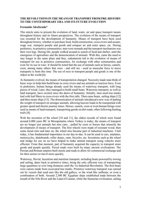 Evolution of transportation | PPTX