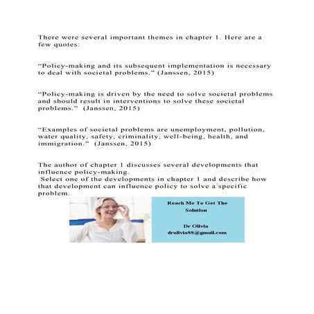 There were several important themes in chapter 1. Here are a few quo | DOCX