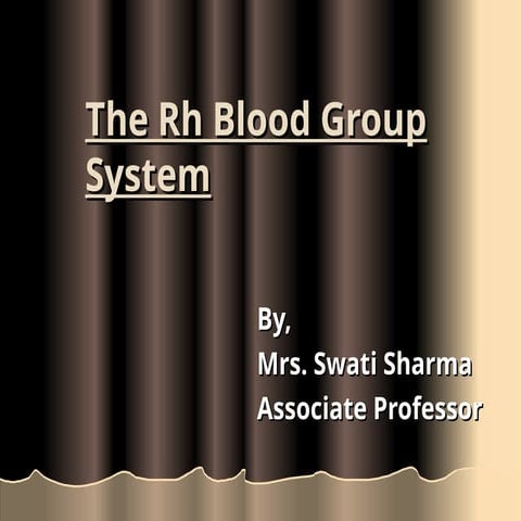 Rh Blood Group System | PPT