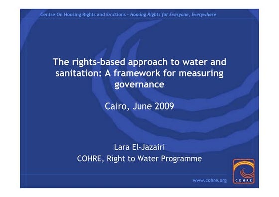 The human right to water and sanitation legal obligations | PPT