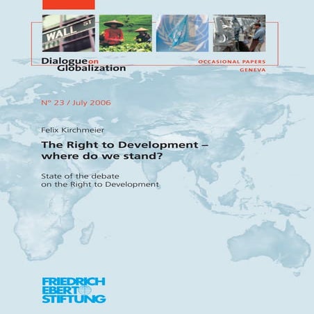 The right to development where do we stand state of the debate on the ...