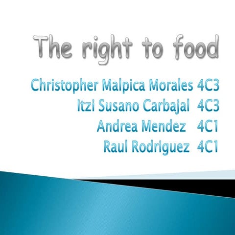 The right to food | PPTX