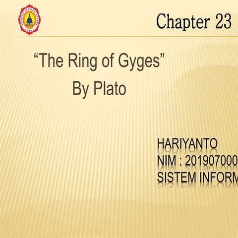 The ring of gyges | PPTX