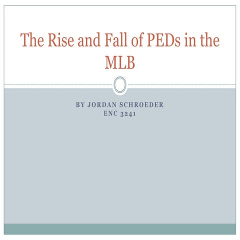 The rise and fall of pe ds in the mlb | PPTX