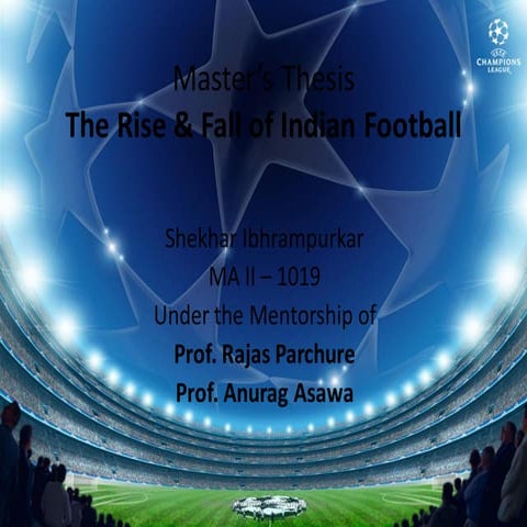 Indian history of football | PPTX