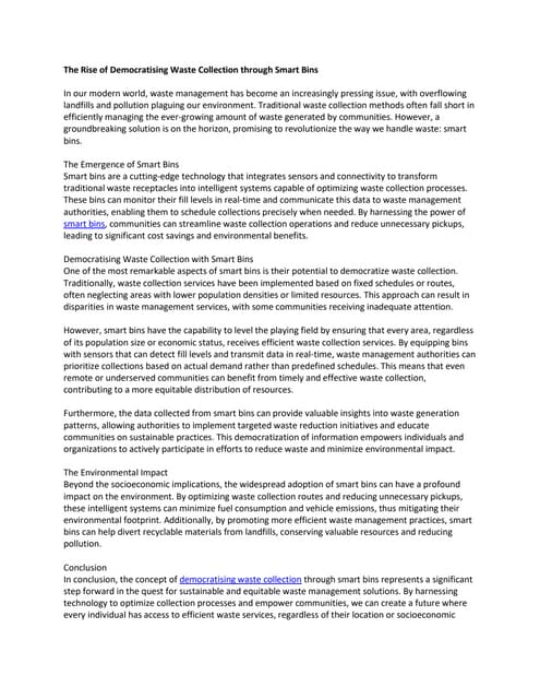 Garbage Segregation and Bin level Indicator ppt.pptx