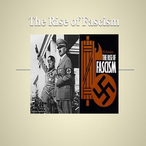 The Rise of Fascism.pptx. Teachers tool for explaining fascism | PPT