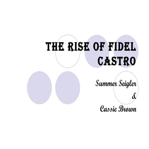 The Rise Of Fidel Castro | PPT