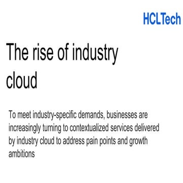 The rise of industry cloud | PPTX | Cloud Computing | Internet