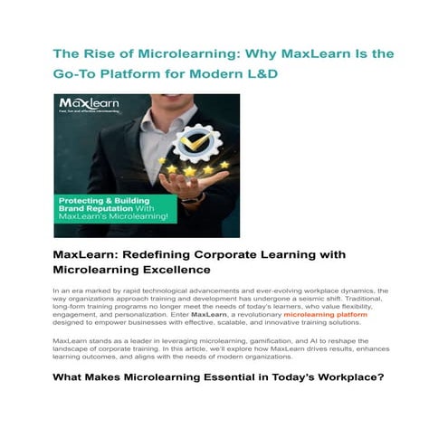 The Rise of Microlearning_ Why MaxLearn Is the Go-To Platform for ...
