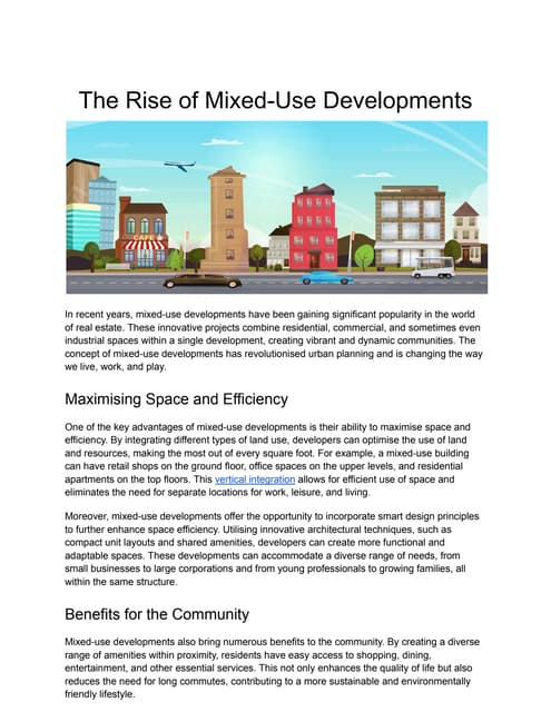 mixed use.pptx | Developmental Sites | Real Estate