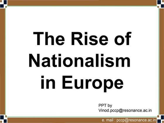 Social Science History Chap1 The Rise of Nationalism in Europe Class 10 ...