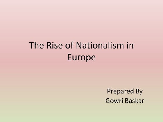 Social Science History Chap1 The Rise of Nationalism in Europe Class 10 ...