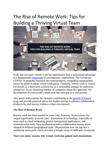 Navigating Remote and Hybrid Work Models in 2024.pptx | Remote Working | Careers