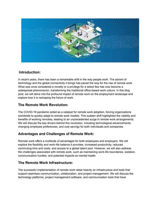 The Rise Of Remote Work Reshaping The Future Of Employmentpdf