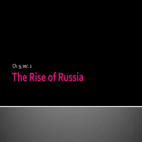 The rise of russia | PPTX
