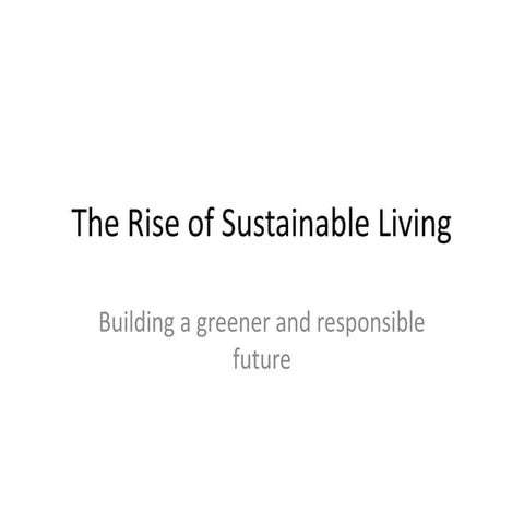 Sustainable living | PDF