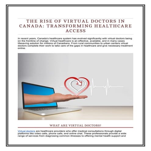 The Rise of Virtual Doctors in Canada: Transforming Healthcare Access | PDF
