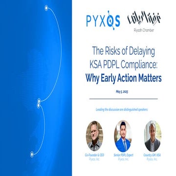The Risks of Delaying KSA PDPL Compliance - Why Early Action Matters | PDF