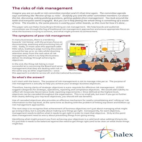 Integrating Risk into your Balanced Scorecard | PPTX