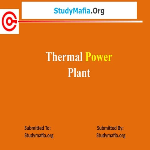 Thermal-Power-Plant-ppt industrial training | PPTX