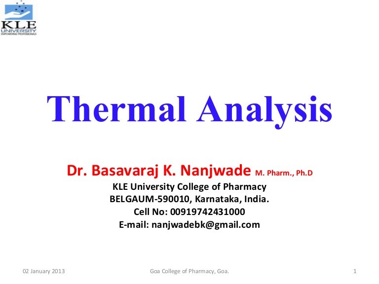 Thermal analysis