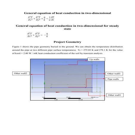 Thermal analysis of 2d pipe under the soil | PDF
