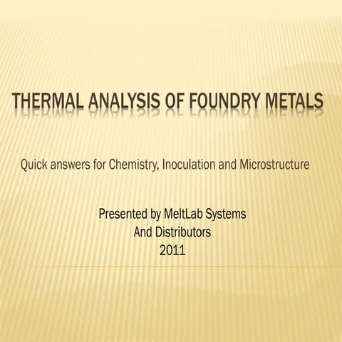 Thermal_Analysis_of_Foundry_Metals course | PDF