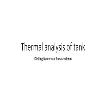 Thermal analysis of tank | PPT