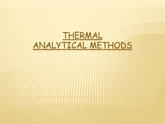 Differential Thermal Analysis (DTA) | PPT
