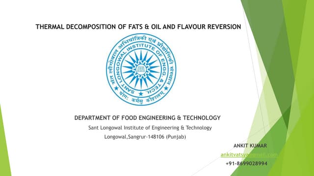 Chemical reactions and rancidity of fats | PDF