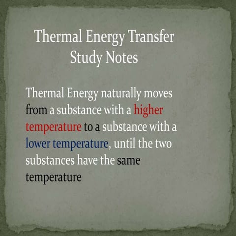 Thermal energy | PPTX