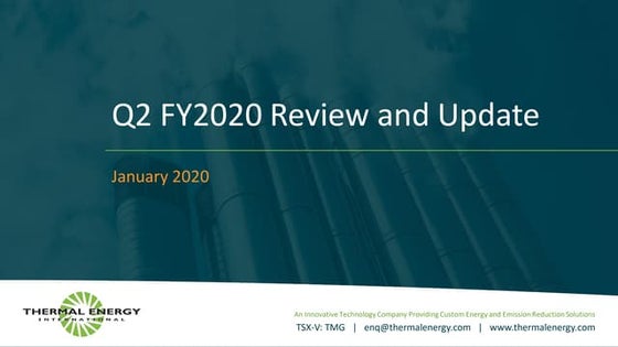 Thermal Energy 2020 Q1 Financial Summary | PPT