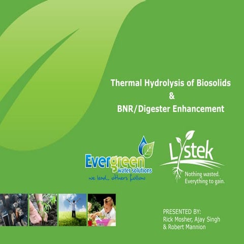 Thermal Hydrolysis of Biosolids & BNR Enhancement | PDF
