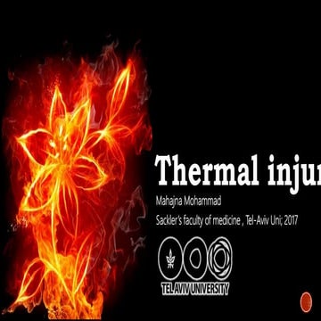 Thermal injuries -plastic surgery | PPTX