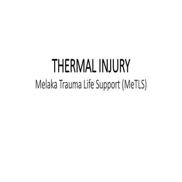 Thermal injury, ATLS 10th edition | PPTX