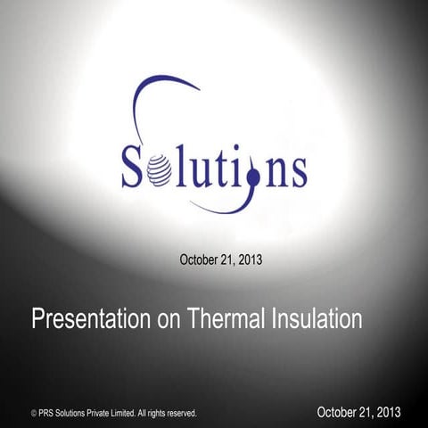 Thermal insulation solutions_a | PPT