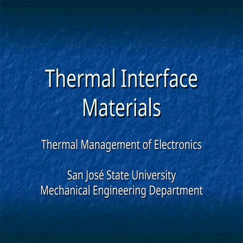 Thermal Interface Materials Heat Sink Selection and Design Principles Types of heat sinks ...