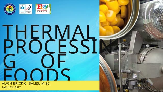 Newer methods of thermal processing - Dr KG/KCET | PPTX