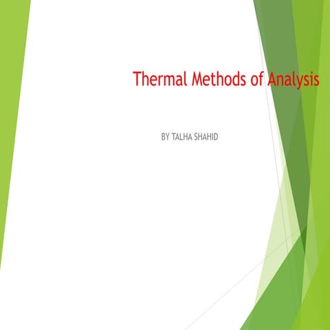 Thermal Analysis TA, TGA, DSC, DTA | PPTX