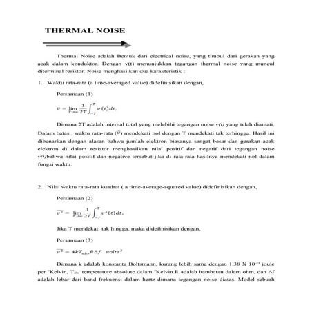 Thermal noise | PDF